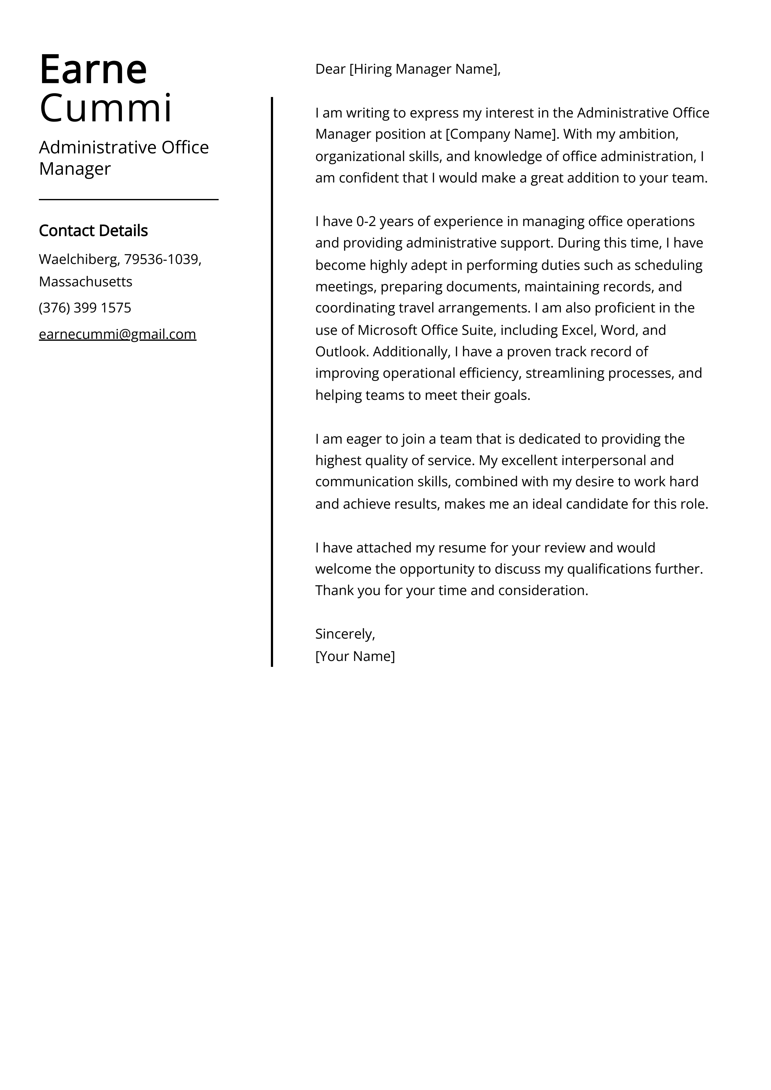 Administrative Officer Cover Letter Example Free Guide 57 OFF Administrative Officer Cover Letter Example Free Guide 57 OFF