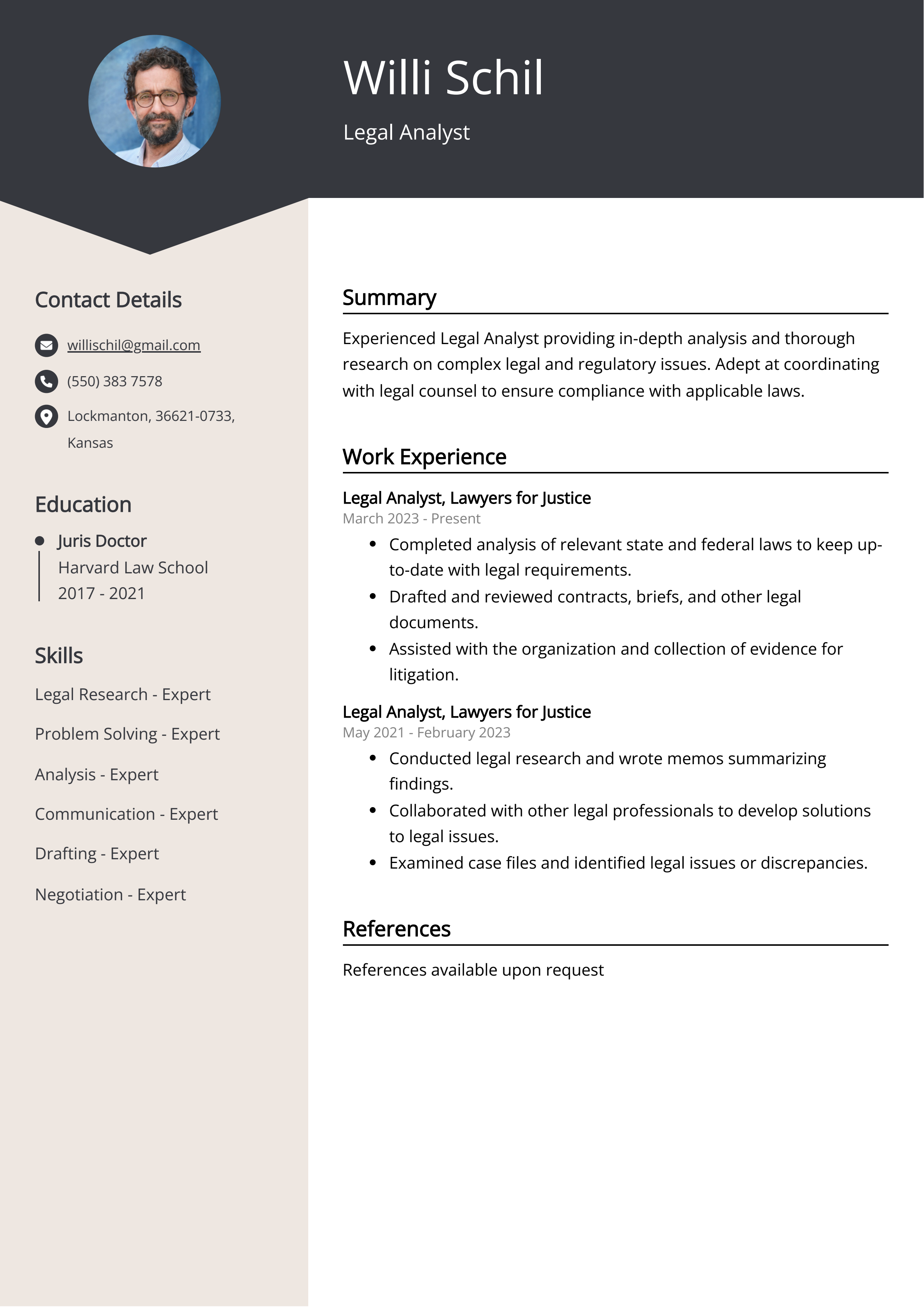 Legal Analyst Resume: Job Description, Sample & Guide