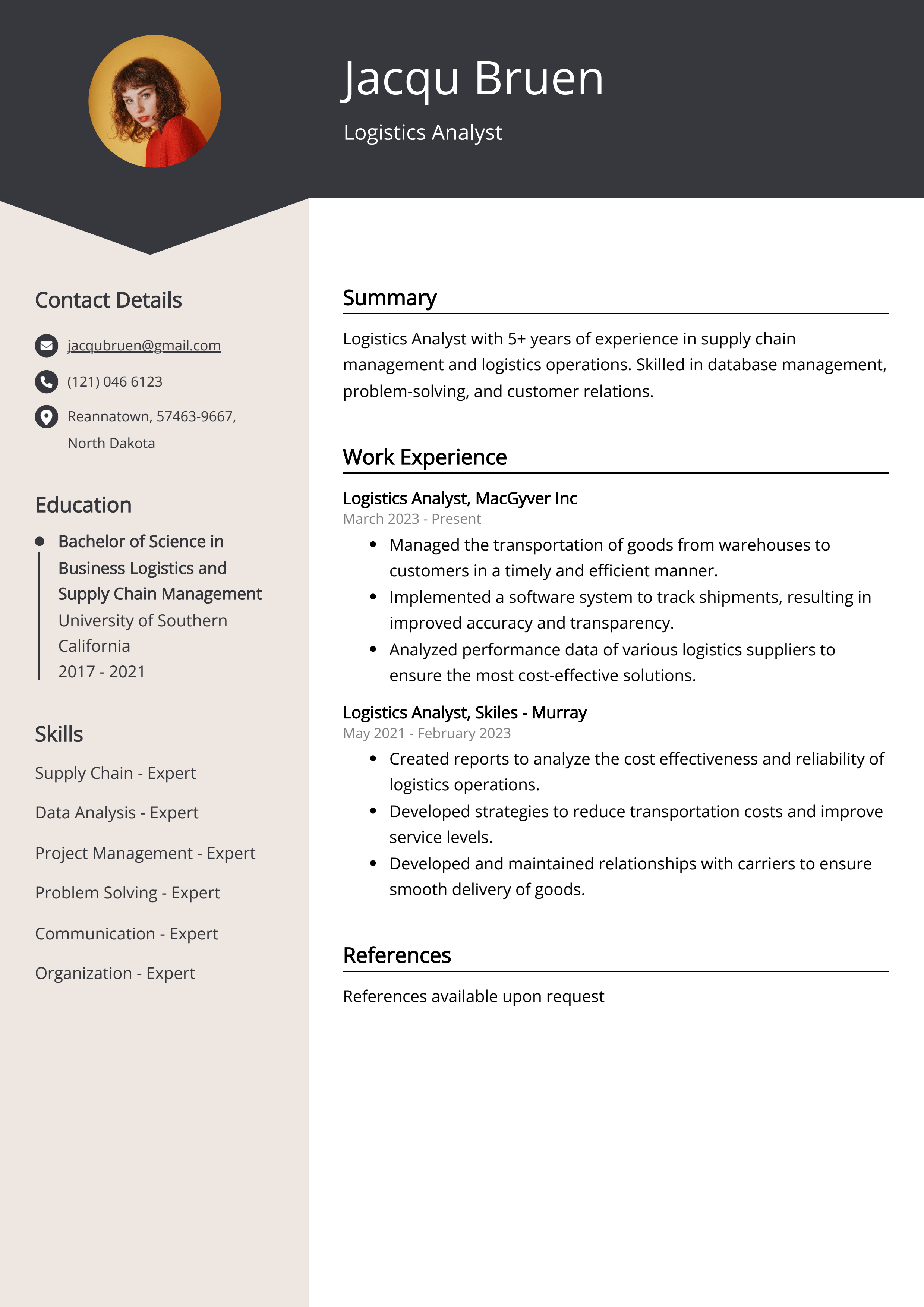 Logistics Analyst CV: Job Description, Sample & Guide