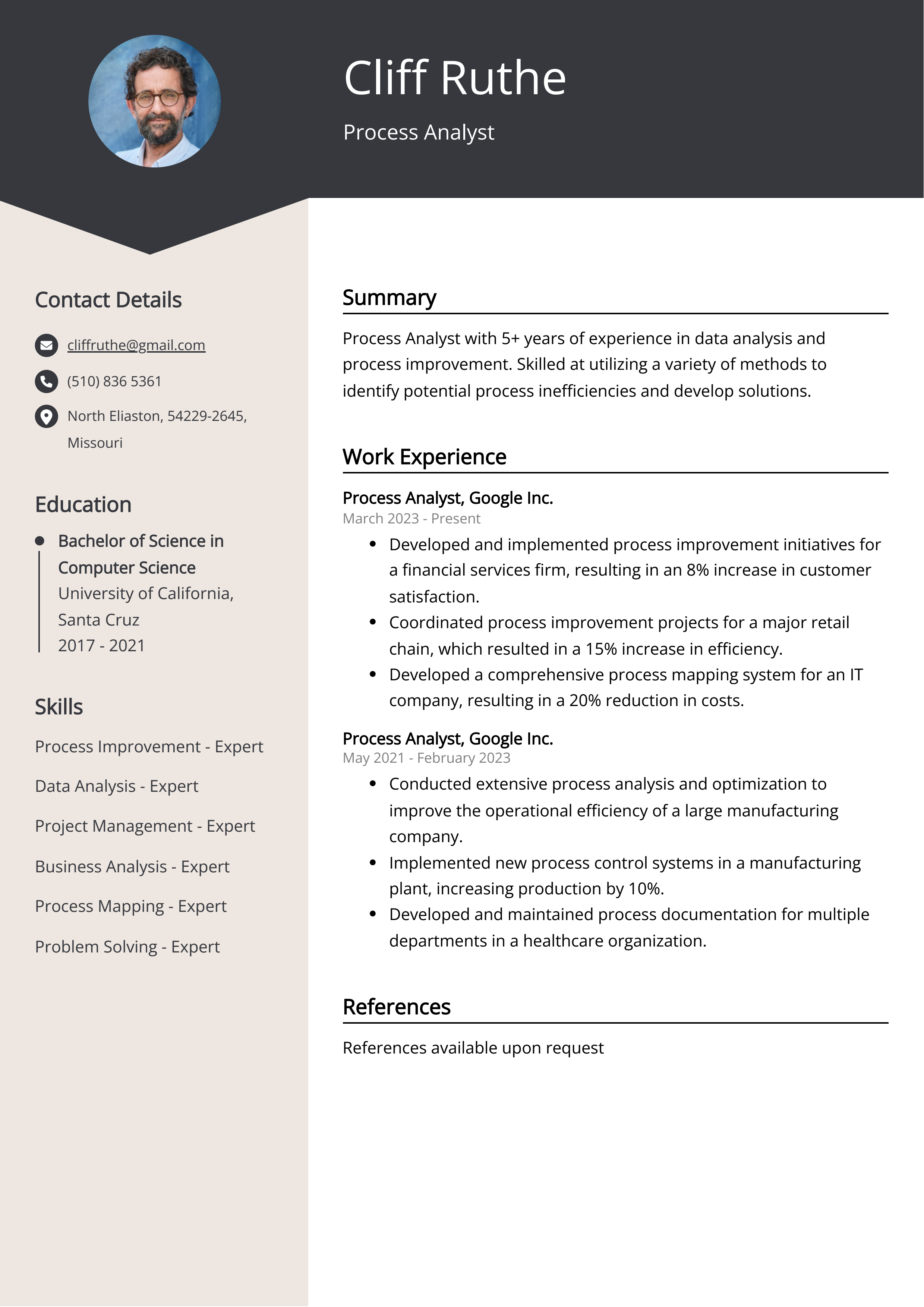 Process Analyst Resume Examples (Template & 20+ Tips)
