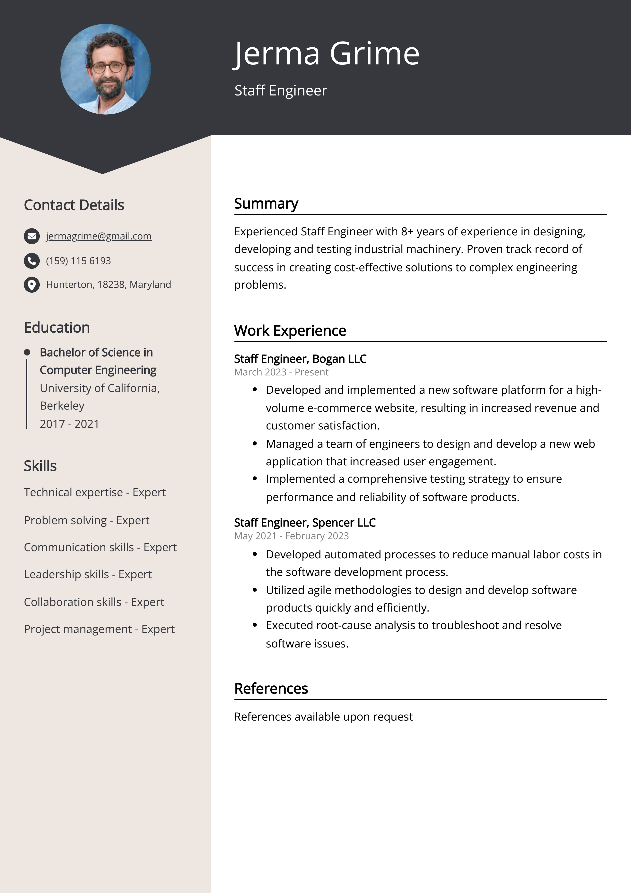Staff Engineer CV Examples (Template & 20+ Tips)